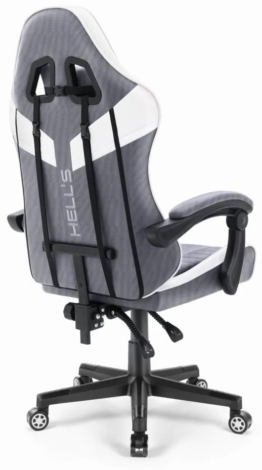 Herní židle HC-1004 šedobílá