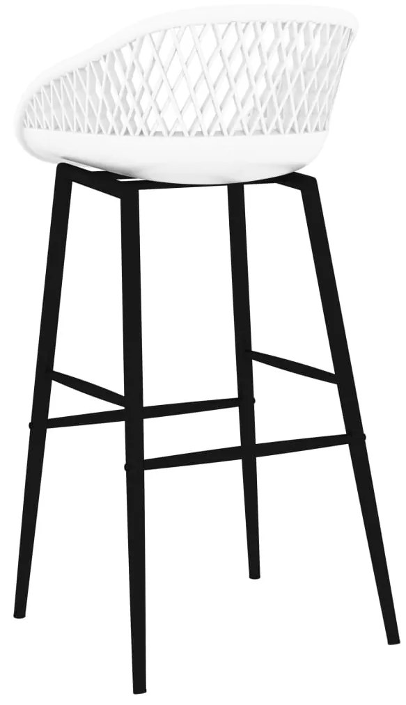 Barové židle Bosler - 2 ks | bílo-černé
