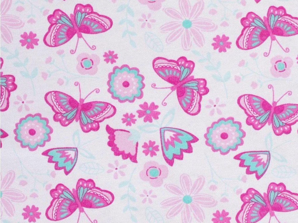 Kaarsgaren Zateplená deka 70x100 cm ostružinová motýlci
