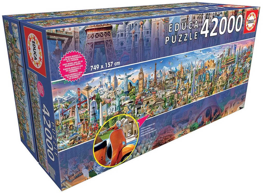 Puzzle educa puzzle kolem světa 42000 dílků