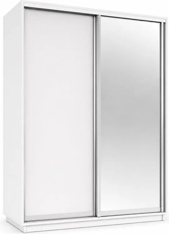 Skříň s posuvnými dveřmi 1800x2400x600 1LTD 1 Zrcadlo Nymphea Alba, profil stříbrný