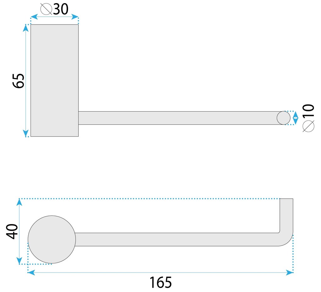Koupelnový věšák REA PRISM 9711A kartáčovaná měď
