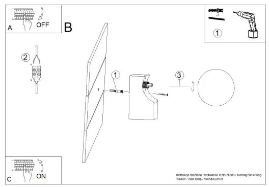 Sollux SL.1682 - Nástěnné svítidlo BULBO 1xG9/8W/230V buk/bílá