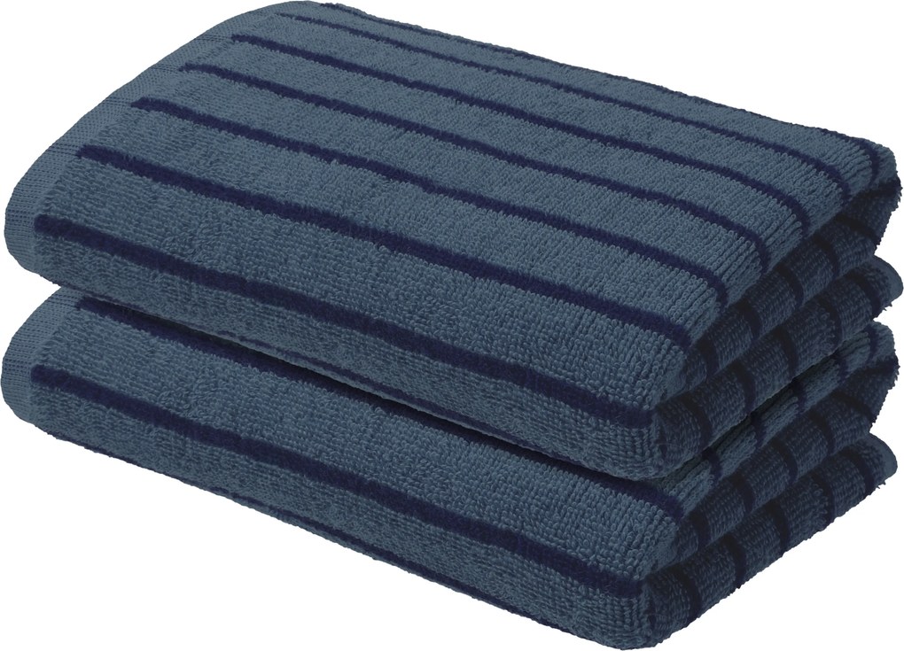 Livarno® Froté ručník, 2 kusy, 50 x 100 cm (modrá)