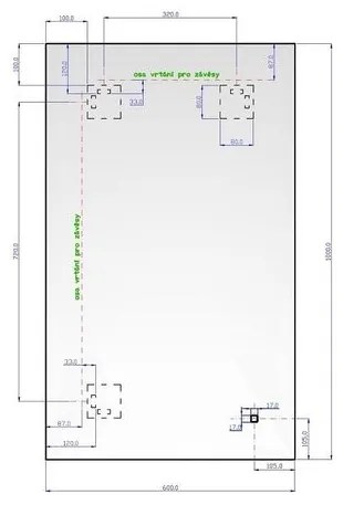 Amirro Ambiente Zrcadlo 100 x 60 cm s LED podsvícením s dotykovým senzorem, 411-156