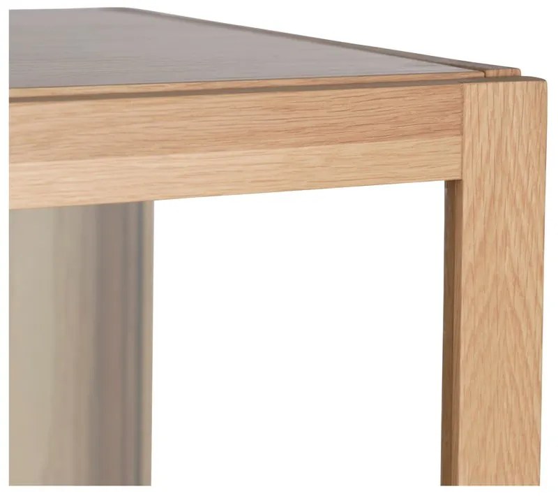 Vitrína z dubového dřeva v přírodní barvě 88x140 cm Elba – Unique Furniture