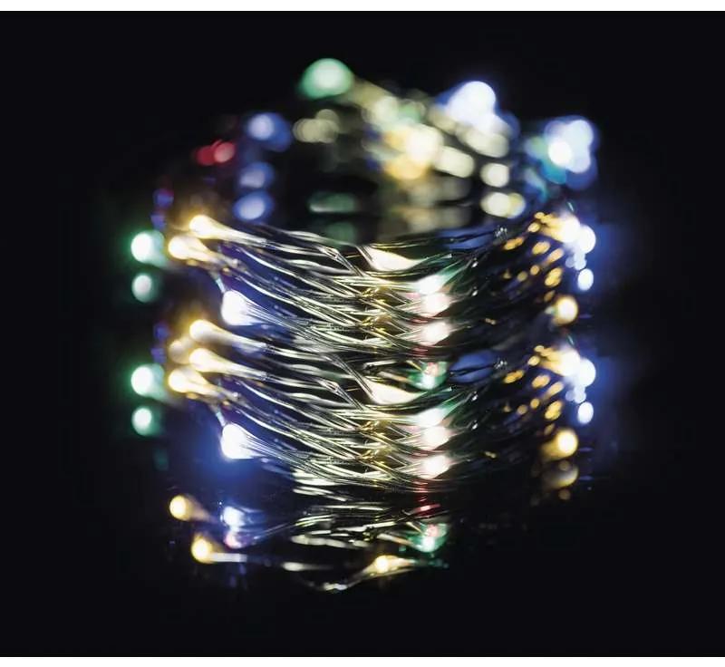 LED vánoční řetěz 3,6W vícebarevný, 15m, voděodolný, časovač