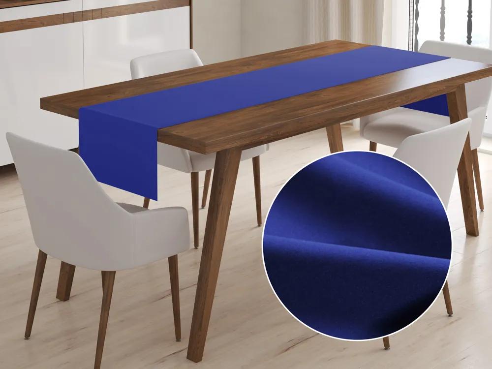 Biante Dekorační běhoun na stůl Rongo RG-022 Královský modrý 35x120 cm