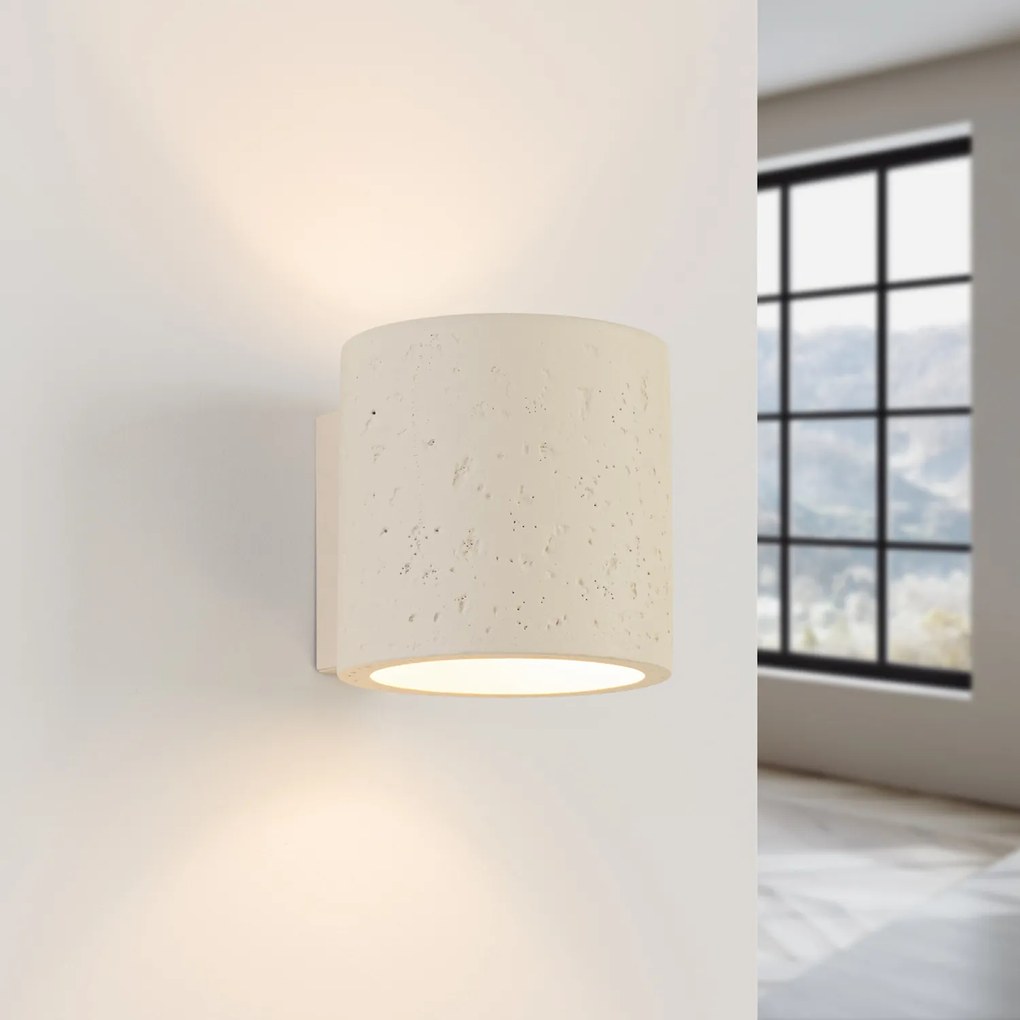 Sollux Lighting Nástěnná lampa ORBIS betonová béžová