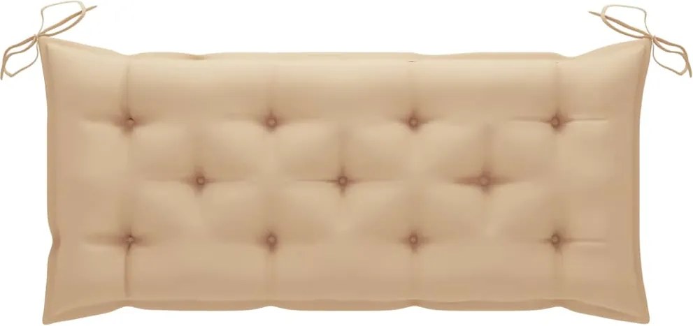 Skládací zahradní lavice s poduškou 118 cm bambus 3063867