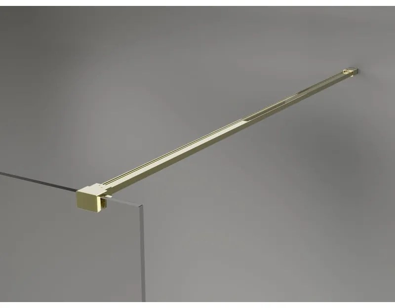 Mexen Kioto-X, sprchová zástěna 130 x 200 cm, 10mm sklo námraza, zlatý lesklý profil, 800-130-101-50-30-X