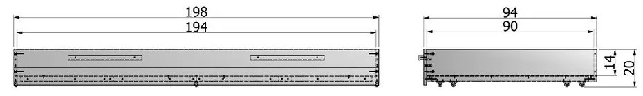 Šedý šuplík pod postel 90x200 cm Dennis – WOOOD