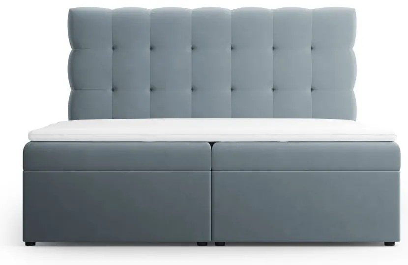 Světle modrá boxspring postel s úložným prostorem 180x200 cm Bali – Cosmopolitan Design