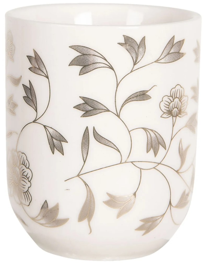 Porcelánový kalíšek na čaj s drobnými kvítky- ∅ 6*8 cm / 0,1L