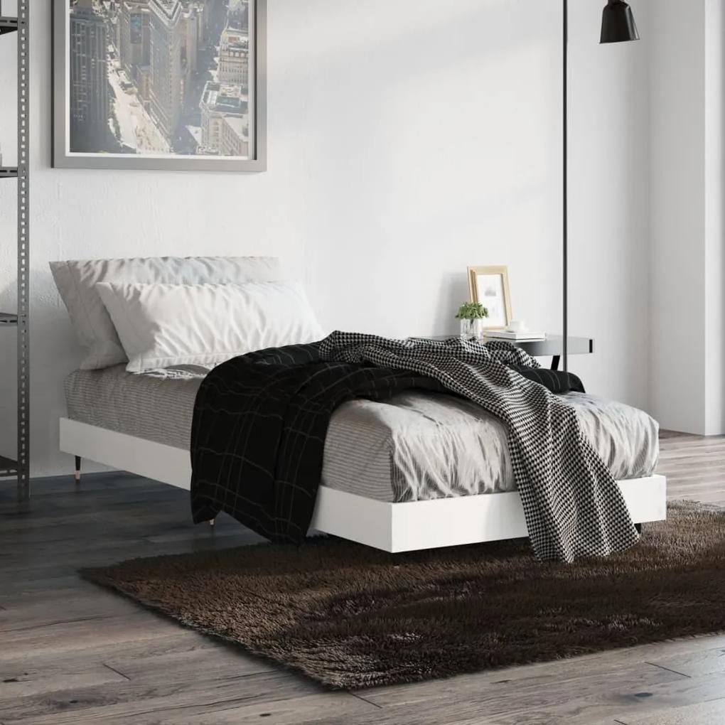 vidaXL Rám postele 75 x 190 cm kompozitní dřevo [832210] Barva: bílá s vysokým leskem