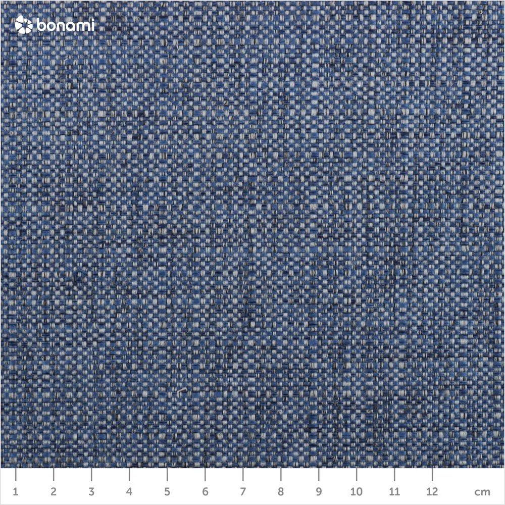 Tmavě modrá čalouněná dvoulůžková postel s úložným prostorem s roštem 200x200 cm Elizabeth – Micadoni