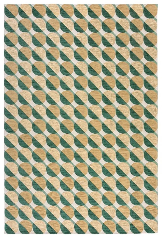 Žluto-zelený koberec 155x230 cm Carlos Circle Geo – Flair Rugs