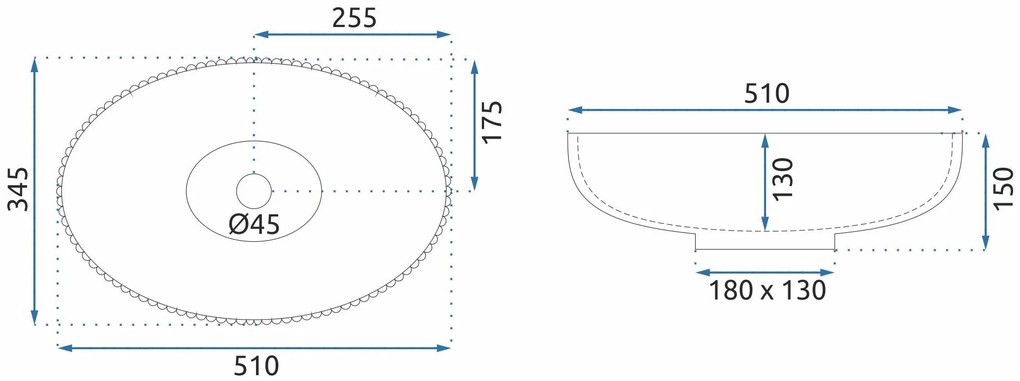 Skleněné umyvadlo na desku REA NICOLE transparent
