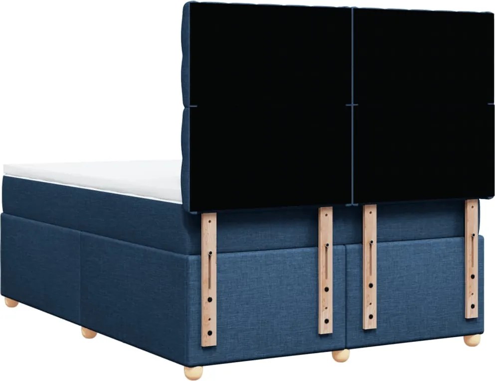 Box spring postel s matrací modrá 160x200 cm textil 3291344