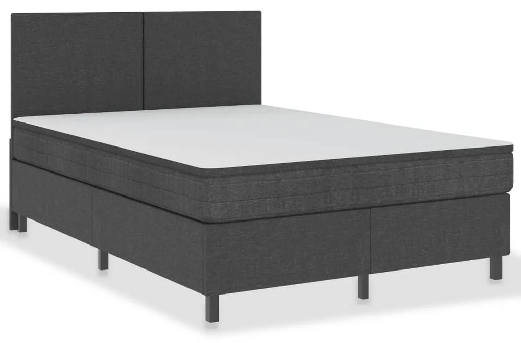 Postel boxspring šedá textil 160 x 200 cm 287465