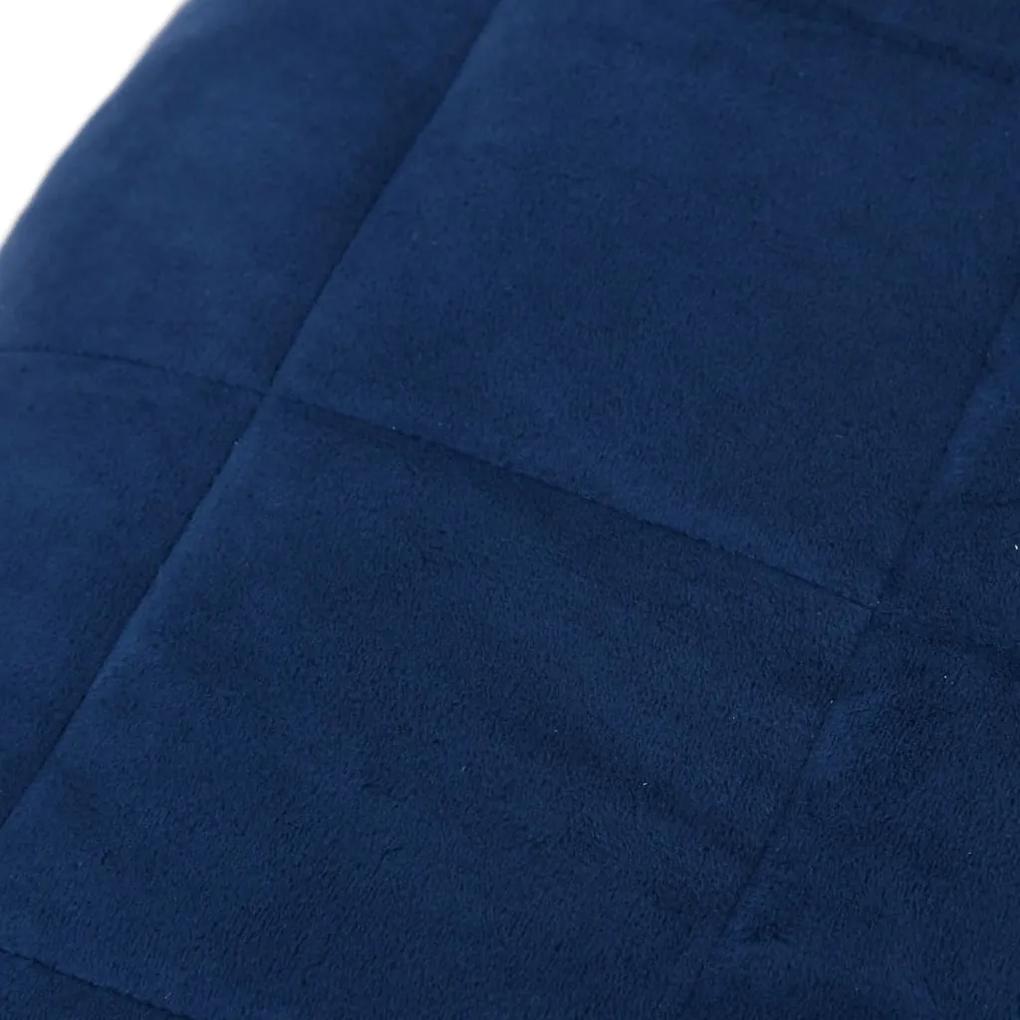 Zátěžová deka modrá 140 x 200 cm 10 kg textil,  3154854