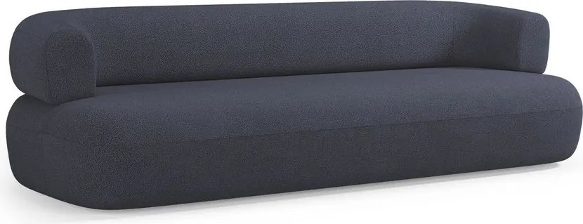 Tmavě modrá pohovka z textilie bouclé 200 cm Jenny – Micadoni