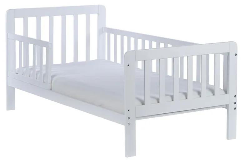 Dětská postel se zábranou Drewex Nidum 140x70 cm bílá Bílá