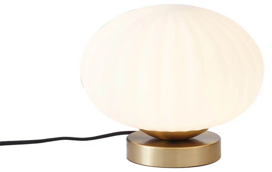 Designová stolní lampa mosazná s opálovým sklem - Mochi Biano.cz