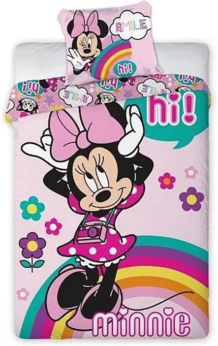 FARO Povlečení Minnie duha 100% Bavlna 140/200, 70/90 cm