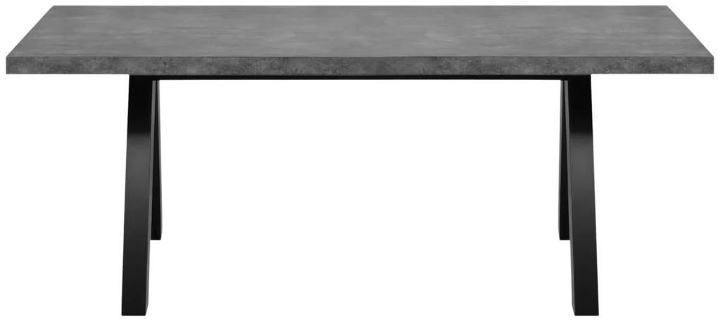 Betonově šedý jídelní stůl TEMAHOME Apex 200 x 100 cm