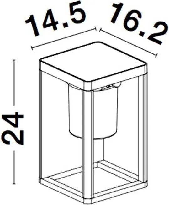 NV 9120621 Venkovní nástěnné svítidlo LOVETO antracitový hliník a akrylový difuzor LED 1.5W 3000K 3.7V 125st. IP65 solární / vypínač na těle / pohybový senzor - NOVA LUCE