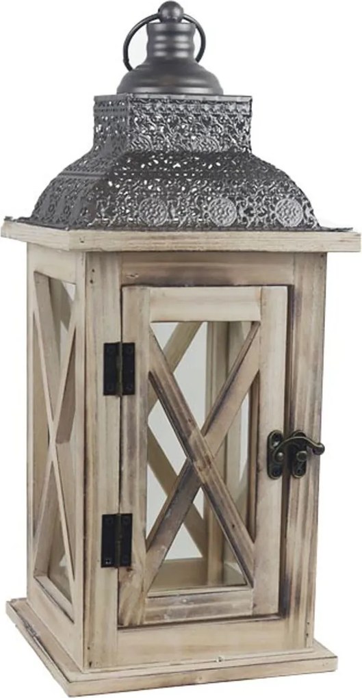 Dřevěná lucerna Morex D6496/A, 40 cm