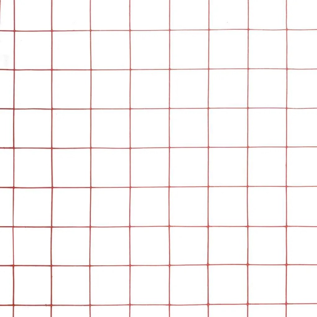 Pletivo ke kurníku ocel PVC vrstva 25 x 1,5 m červené 143679