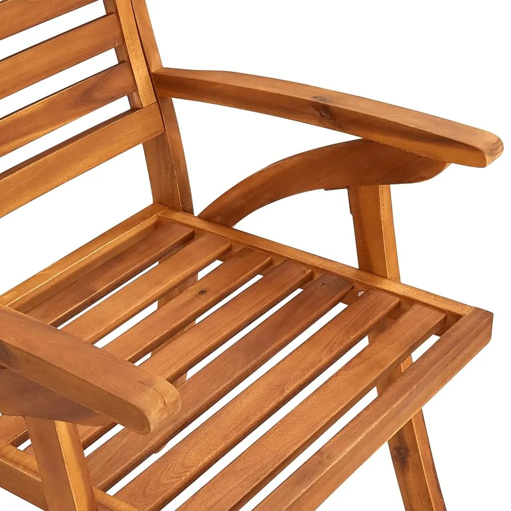 vidaXL Zahradní židle s poduškami 8 ks masivní akáciové dřevo