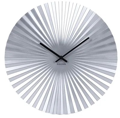 Nástěnné hodiny Trivet, 40 cm, stříbrná