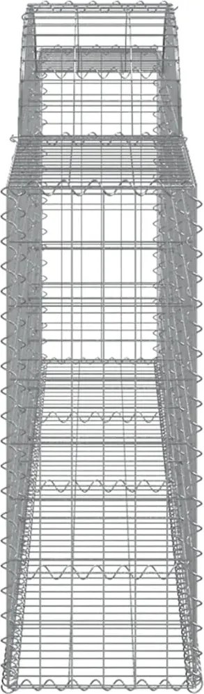 Klenutý gabionový koš 300 x 30 x 80/100 cm pozinkované železo 153504