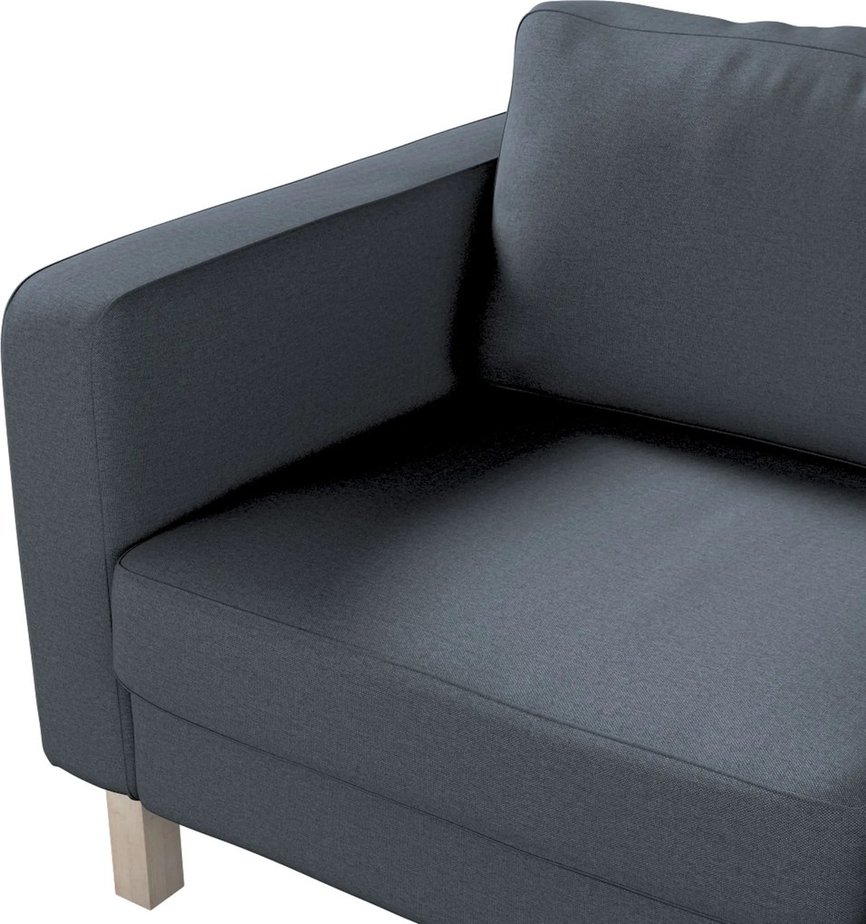 Potah na pohovku IKEA Karlstad 2-místná, nerozkládací, krátký barva modrá látka pletený vzor
