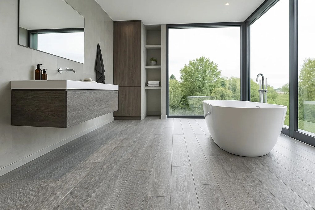 Beauflor, PVC podlaha - lino Ambient Havanna Oak 991M - dub, na míru, šíře 4m, šedá, bez podkladu, chodba / předsíň