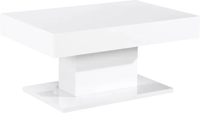 Konferenční stůl s úložným prostorem, bílá vysoký lesk, DIKARO 0000205718 Tempo Kondela