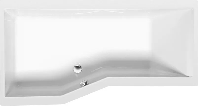 Polysan Polysan, VERSYS L asymetrická vana 160x84x70x47cm, bílá, 14611