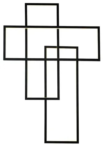 LED nástěnné svítidlo Quadratus černé