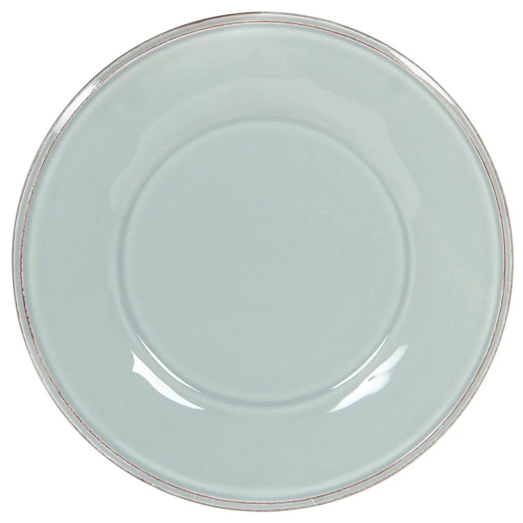 CÔTÉ TABLE Dezertní talíř Constance dark vert 23cm, modrá barva, zelená barva, keramika