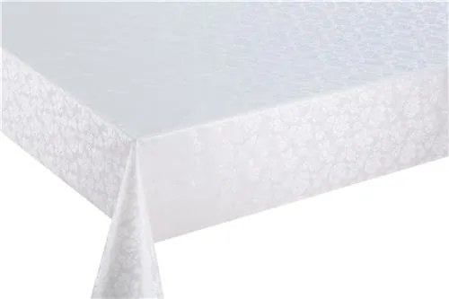 Ubrus PVC 3581108 metráž, šířka 140 cm, květinový vzor bílý, IMPOL TRADE