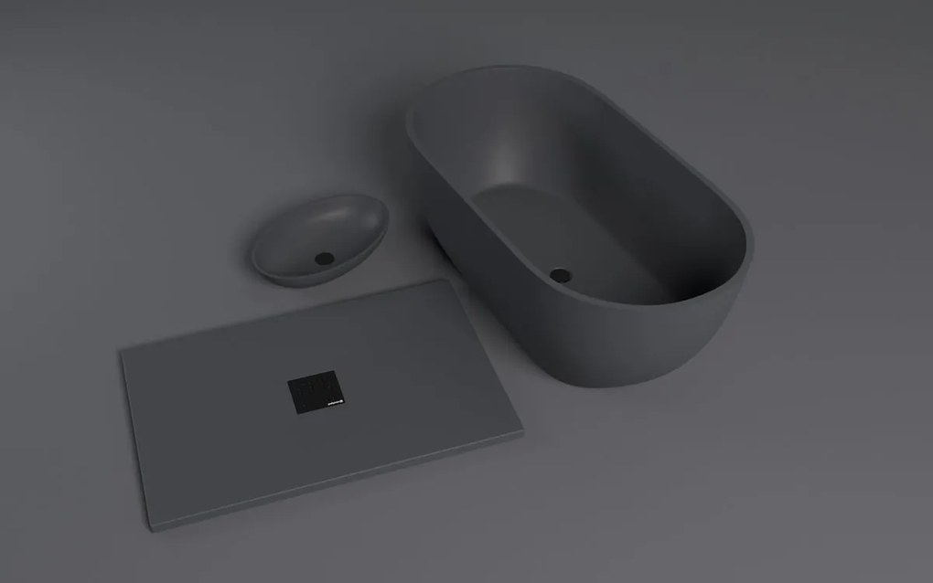 Polysan Flexia sprchová vanička 120 x 80 cm s možností úpravy rozměru litý mramor antracit matná 77922.51