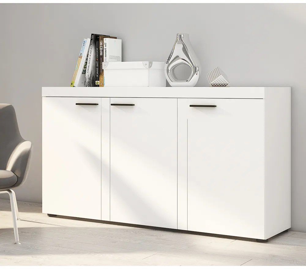 Obývací stěna Rumba + komoda 2F | 270 cm + 148,8 cm | bílá
