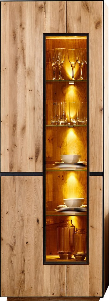 XXXLutz VITRÍNA, divoký dub, divoký dub, 72/203/38 cm Linea Natura - Kredence a vitríny - 001770000116