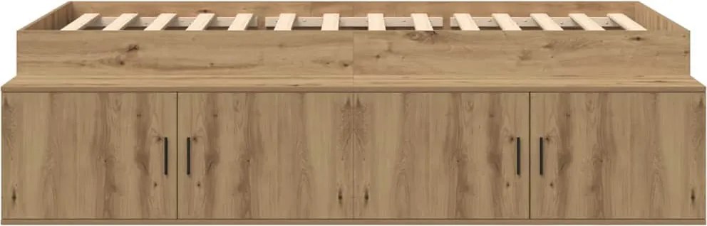 Rám postele Artisanový dub 90 x 200 cm Kompozitní dřevo 3335196