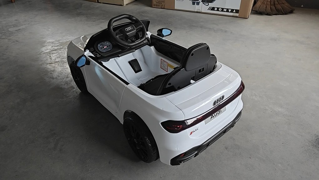 AIYAPLAY Elektrické dětské auto 12V Audi A5L s dálkovým ovládáním, lithiová baterie, 2 motory, dálkové ovládání, růžová