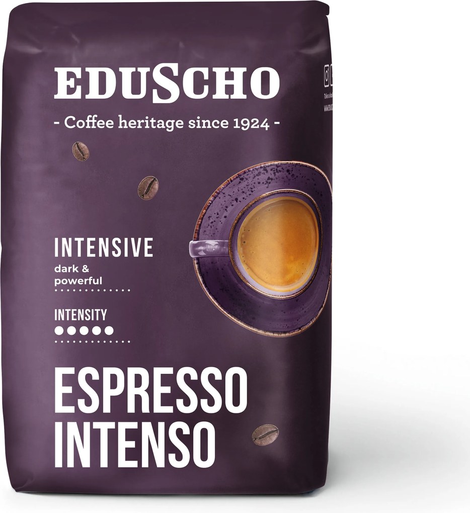 Eduscho Espresso Intenso - 500 g zrnkové kávy - Intenzita: 5/5