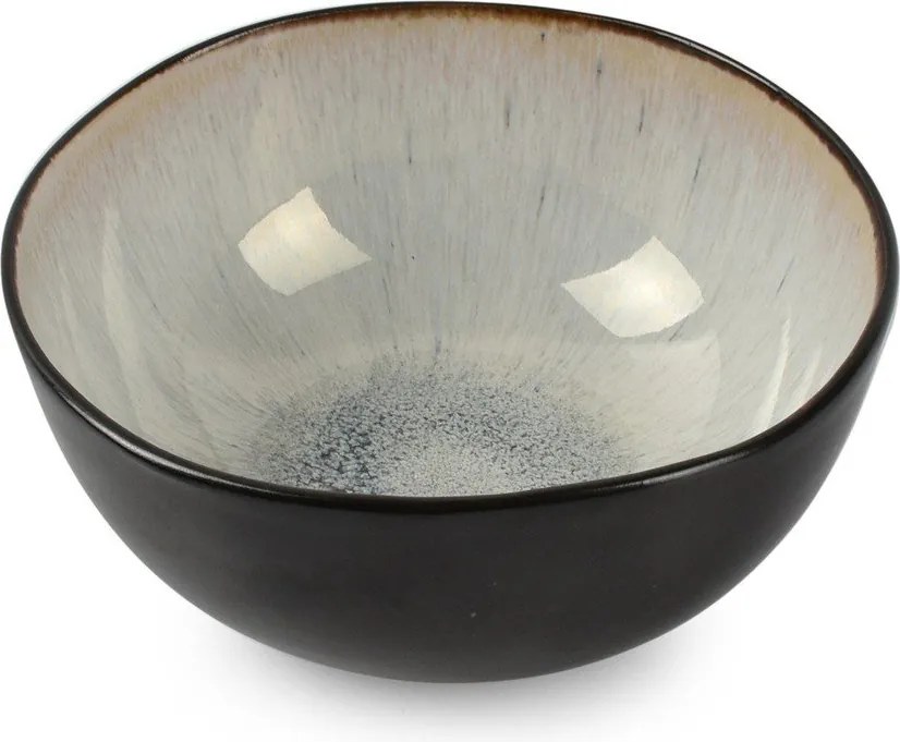 Černá/béžová miska z kameniny 390 ml Lunar – Salt&amp;Pepper